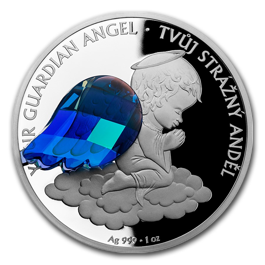 Buy 2018 Niue 1 oz Silver Crystal Coin Guardian Angel | APMEX