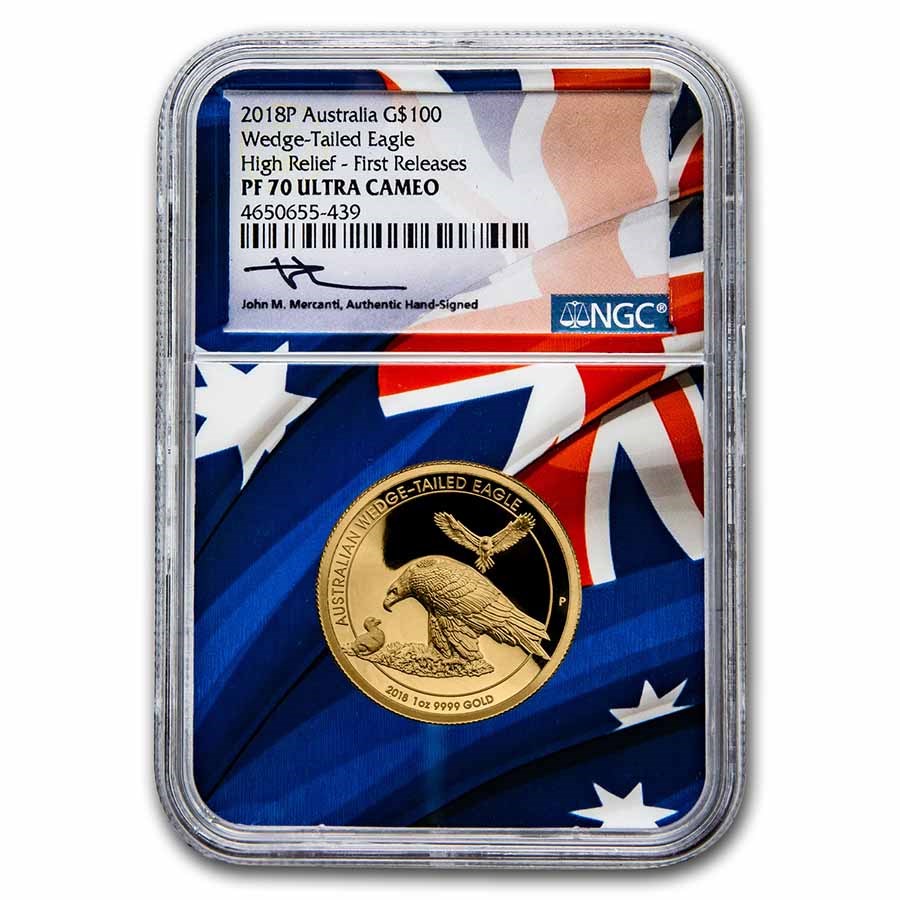 Buy 2018-P AUS 1 oz Gold Proof Wedge Tailed Eagle HR NGC PF70 UC | APMEX