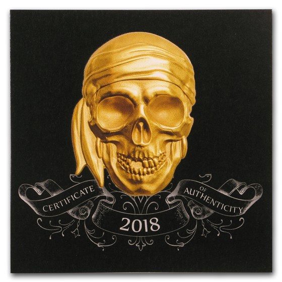 Buy 2018 Palau 1 oz Gold Blackbeard Pirate Skull | APMEX