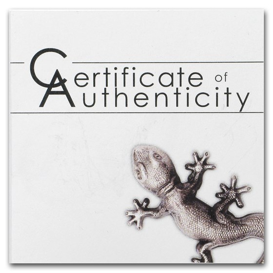 Buy 2018 Palau 1 oz Silver Antique Finish Gecko Shaped Coin | APMEX