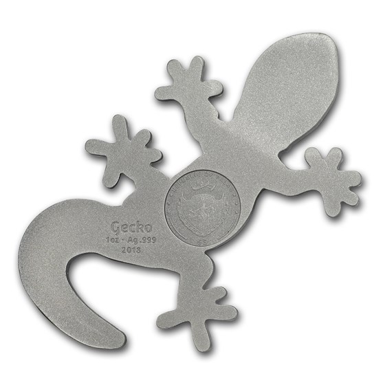 Buy 2018 Palau 1 oz Silver Antique Finish Gecko Shaped Coin | APMEX