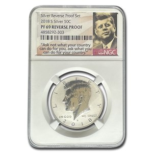 2018-S Silver Kennedy Half Dollar Reverse Proof PF-69 NGC
