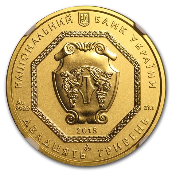 Buy 2018 Ukraine 1 oz Gold Archangel Michael MS-70 NGC (ER) | APMEX