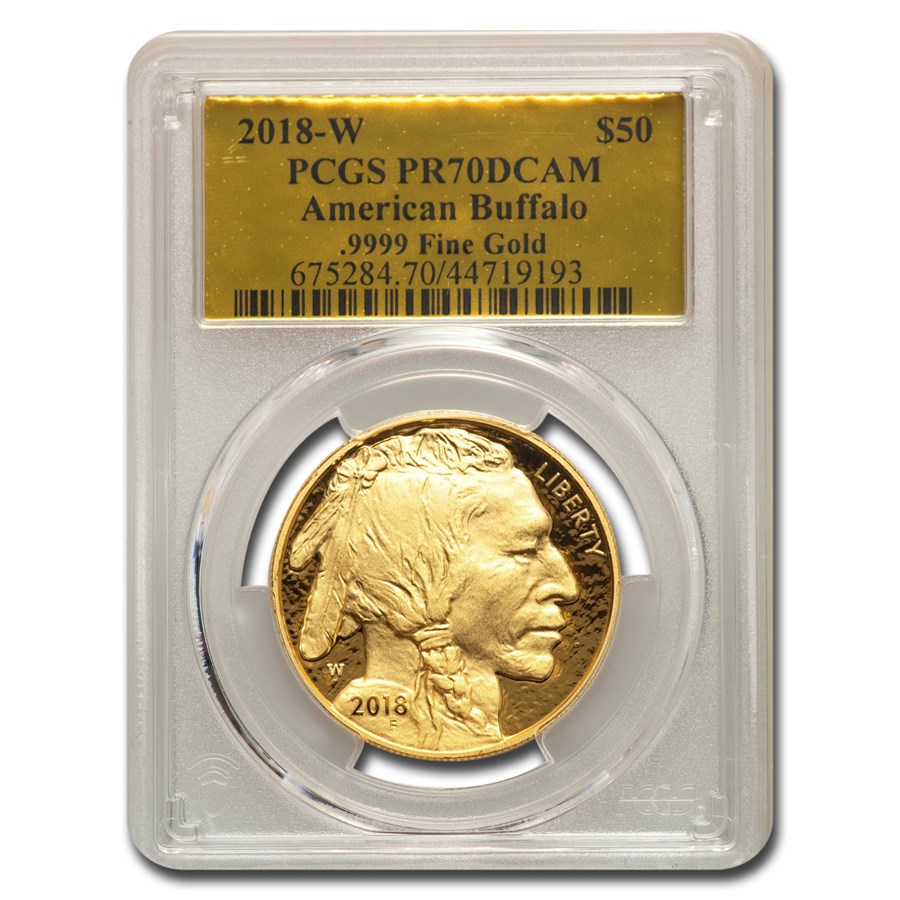 Buy 2018-W 1 oz Proof Gold Buffalo PR-70 PCGS (Gold Foil) | APMEX