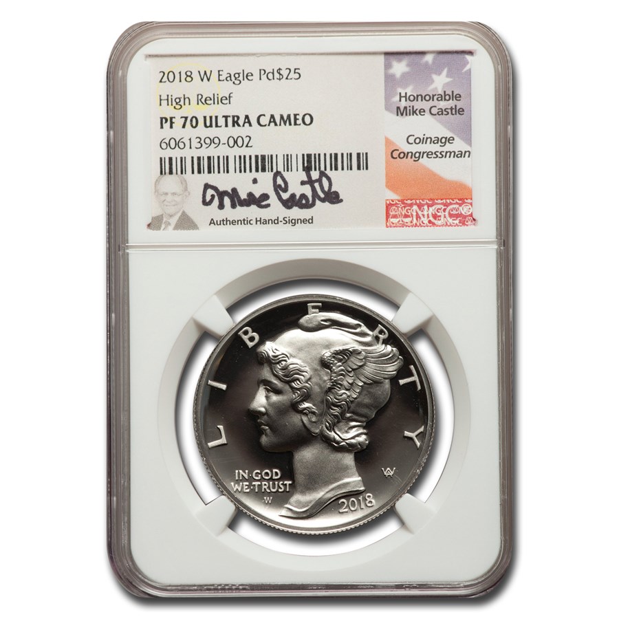 Buy 2018-W 1 oz Proof Palladium Eagle PF-70 UCAM NGC (Castle) | APMEX
