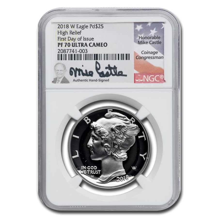 Buy 2018-W 1 oz Proof Palladium Eagle PF-70 UCAM NGC (FDI, Castle) | APMEX