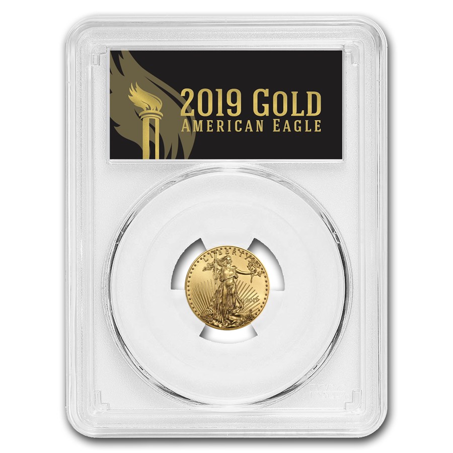 Buy 2019 1/10 oz Gold Eagle MS-70 PCGS (FirstStrike®, Black Label) | APMEX