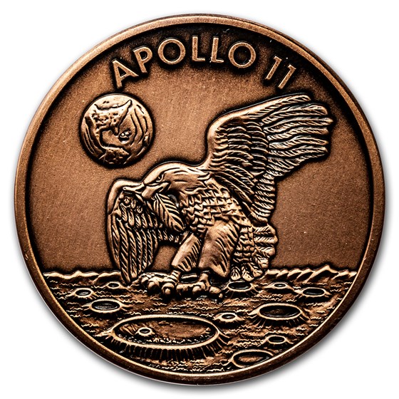Buy 2019 1 oz Copper Antique Apollo 11 50th Anniv. Commemorative | APMEX