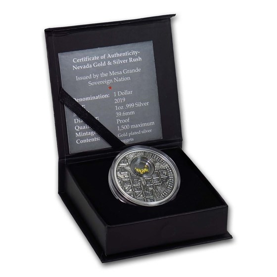 Buy 2019 1 oz Silver Nevada Gold and Silver Rush Proof | APMEX