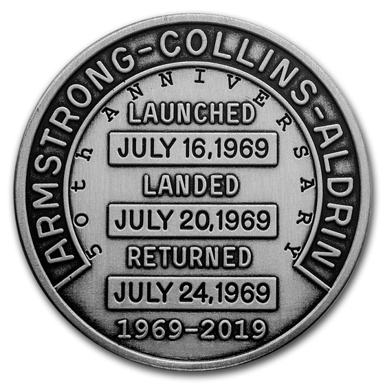 Buy 2019 1 oz Silver-Plated Copper Apollo 11 50th Anniv. Commem. | APMEX