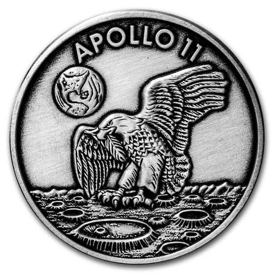 Buy 2019 1 oz Silver-Plated Copper Apollo 11 50th Anniv. Commem. | APMEX