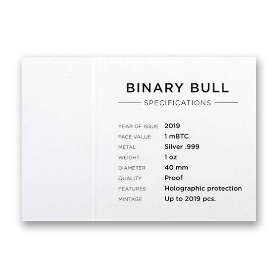 Buy 2019 1 oz Silver Sol Noctis Binary Bull Proof | APMEX