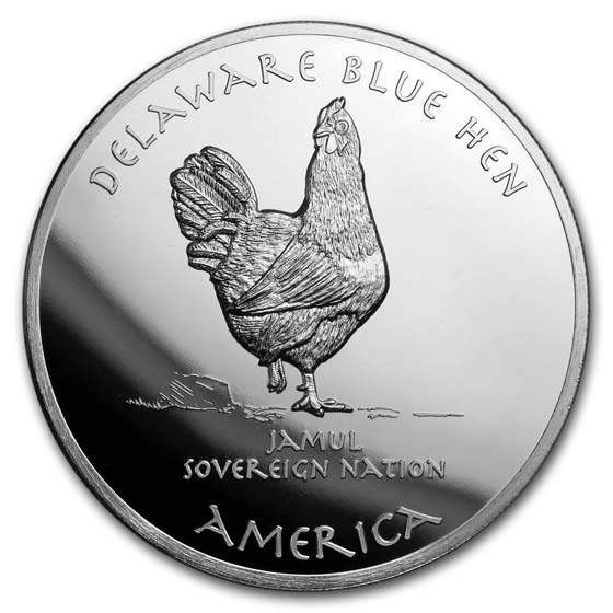 Buy 2019 1 oz Silver State Dollars Delaware Blue Hen | APMEX