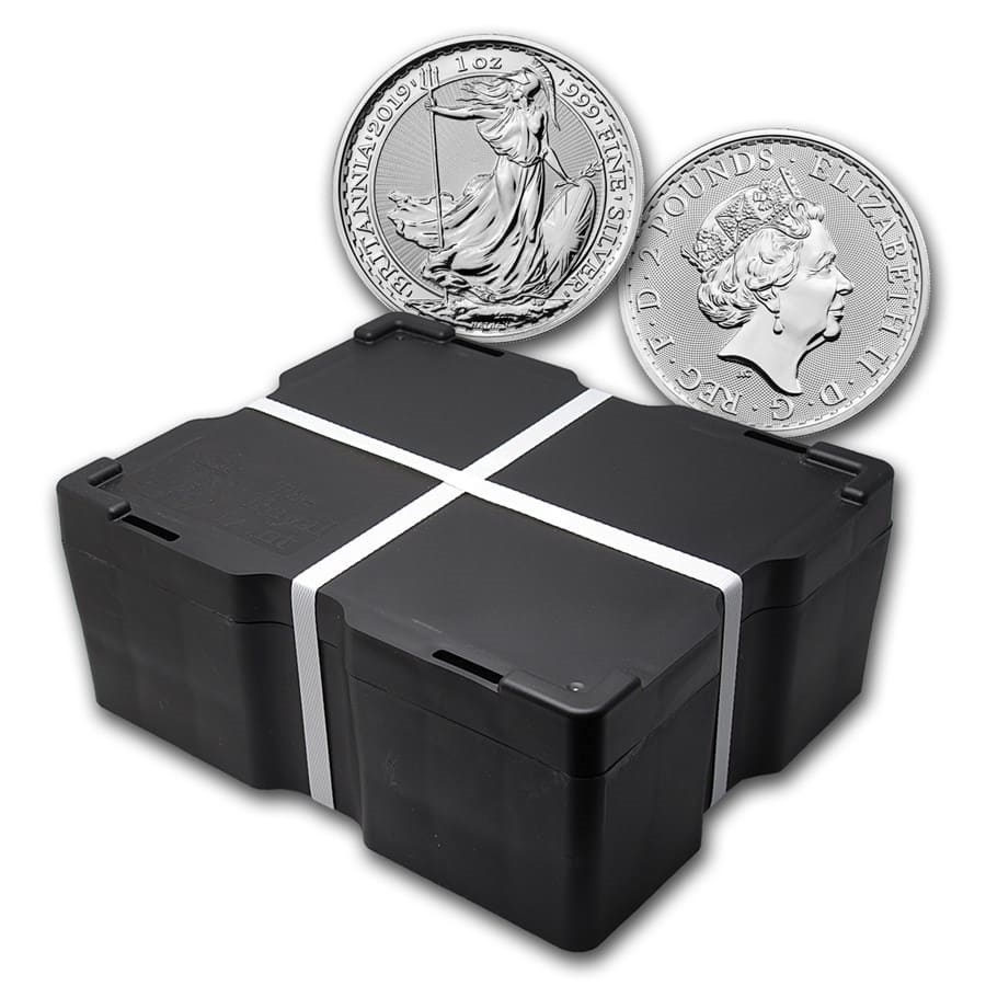 Buy 2019 500-Coin 1 oz Silver Britannia Monster Box BU | APMEX