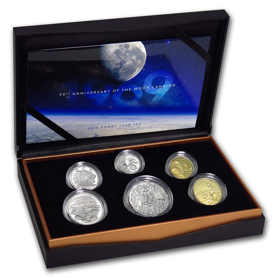 Buy 2019 6-Coin Royal Australian Mint Moon Landing Proof Set | APMEX