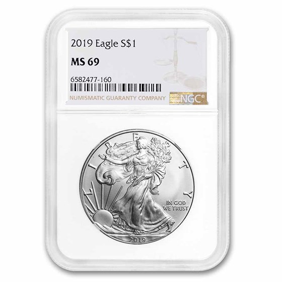 Buy 2019 American Silver Eagle MS-69 NGC | APMEX