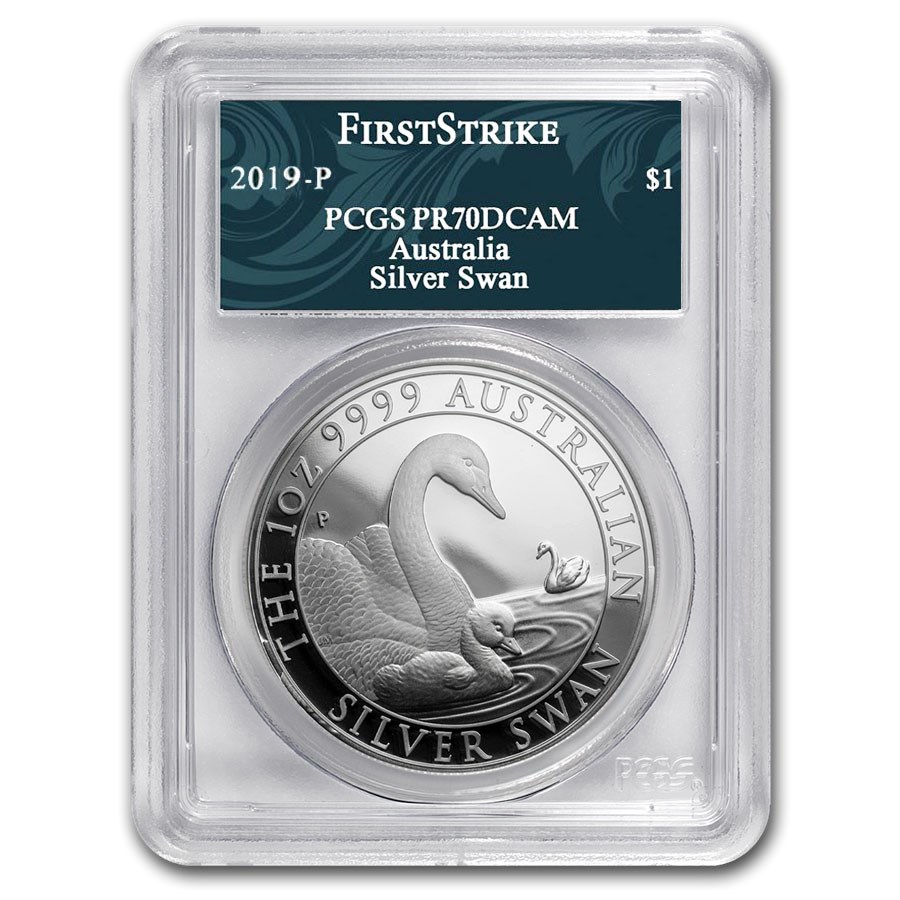 Buy 2019 Australia 1 oz Silver Swan PR-70 PCGS (FS, Swan Label) | APMEX