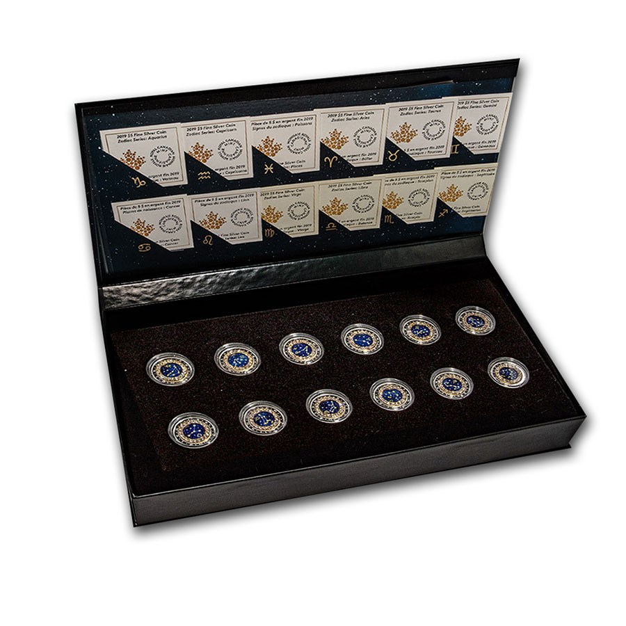 Buy 2019 Canada 1/4 oz Silver $5 Zodiac Series 12-Coin Set | APMEX