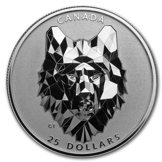 Buy 2019 Canada 1 oz Silver $25 Animal Head: Wolf (Coin in sub-box) | APMEX