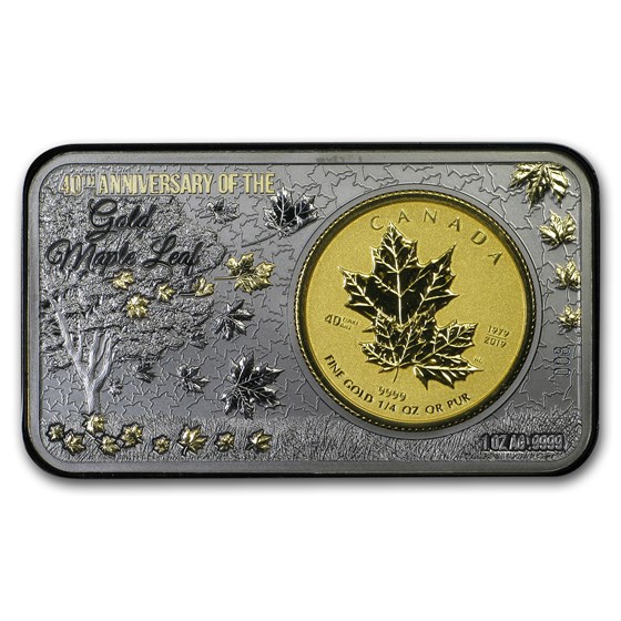 Buy 2019 Canada 2-Pc Proof Gold 40th Anniv of Maple Coin/Bar Set | APMEX