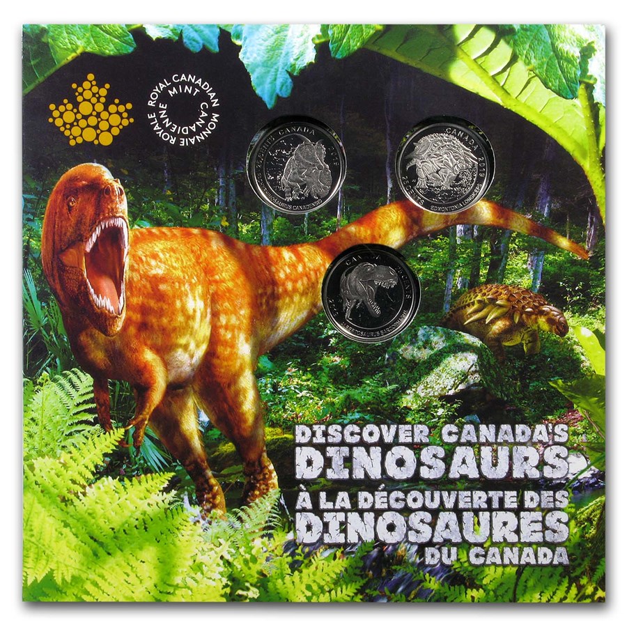 Buy 2019 Canada 25 Cent Dinosaurs of Canada Coin Set | APMEX