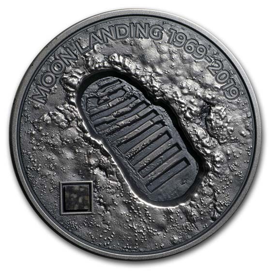 Buy 2019 Cook Islands 1 oz Silver Moon Landing Footprint (No box) | APMEX