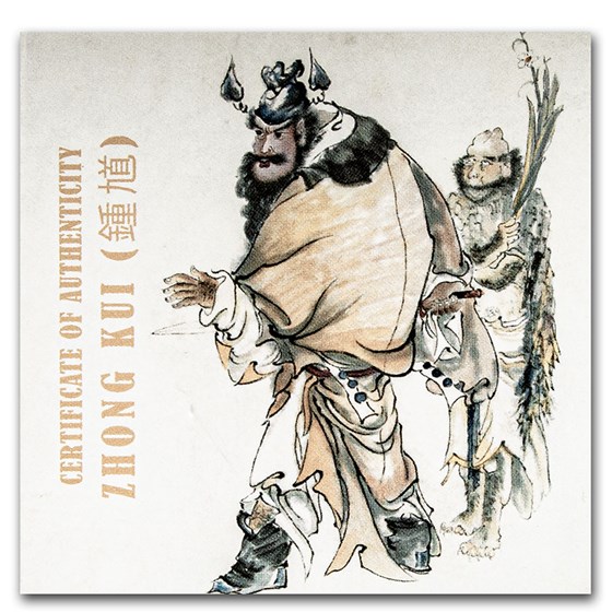 Buy 2019 Cook Islands 3 oz Antique Silver Asian Mythology: Zhong Kui ...