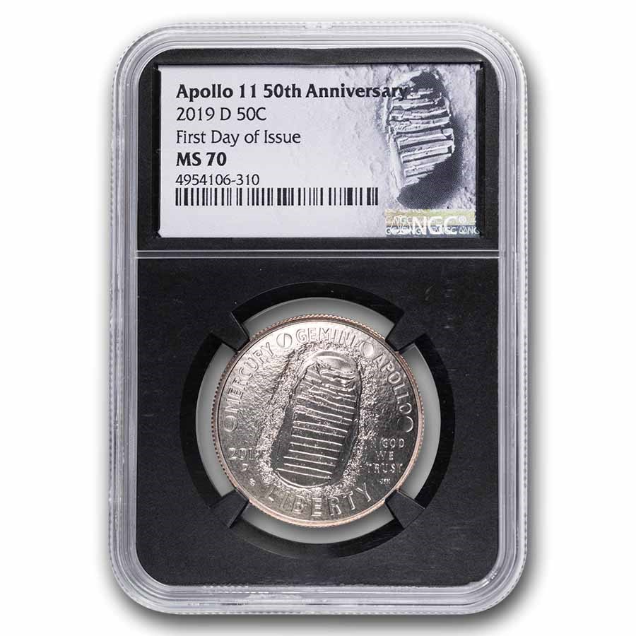 Buy 2019-D Apollo 11 50th Anniv Half MS-70 NGC (FDI) | APMEX