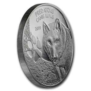 Buy 2019 Democratic Republic of Congo 1 oz Silver Canis Lupus Wolf BU ...
