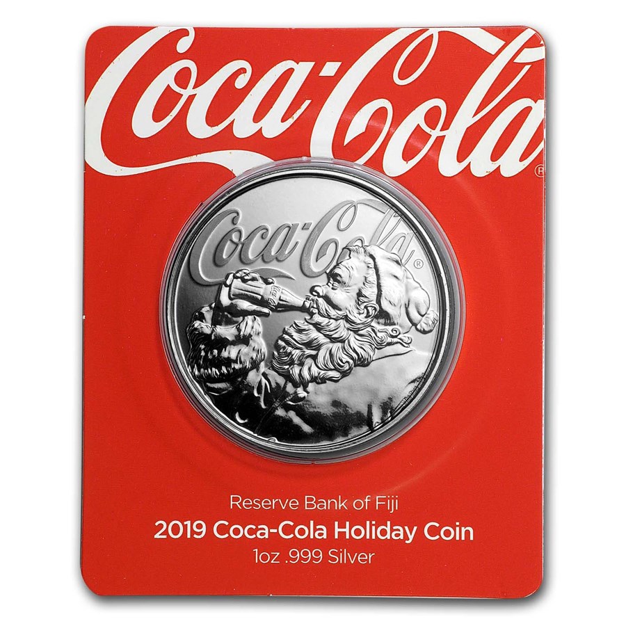 Buy 2019 Fiji 1 oz Proof Silver Coca-Cola Santa Holiday Coin | APMEX