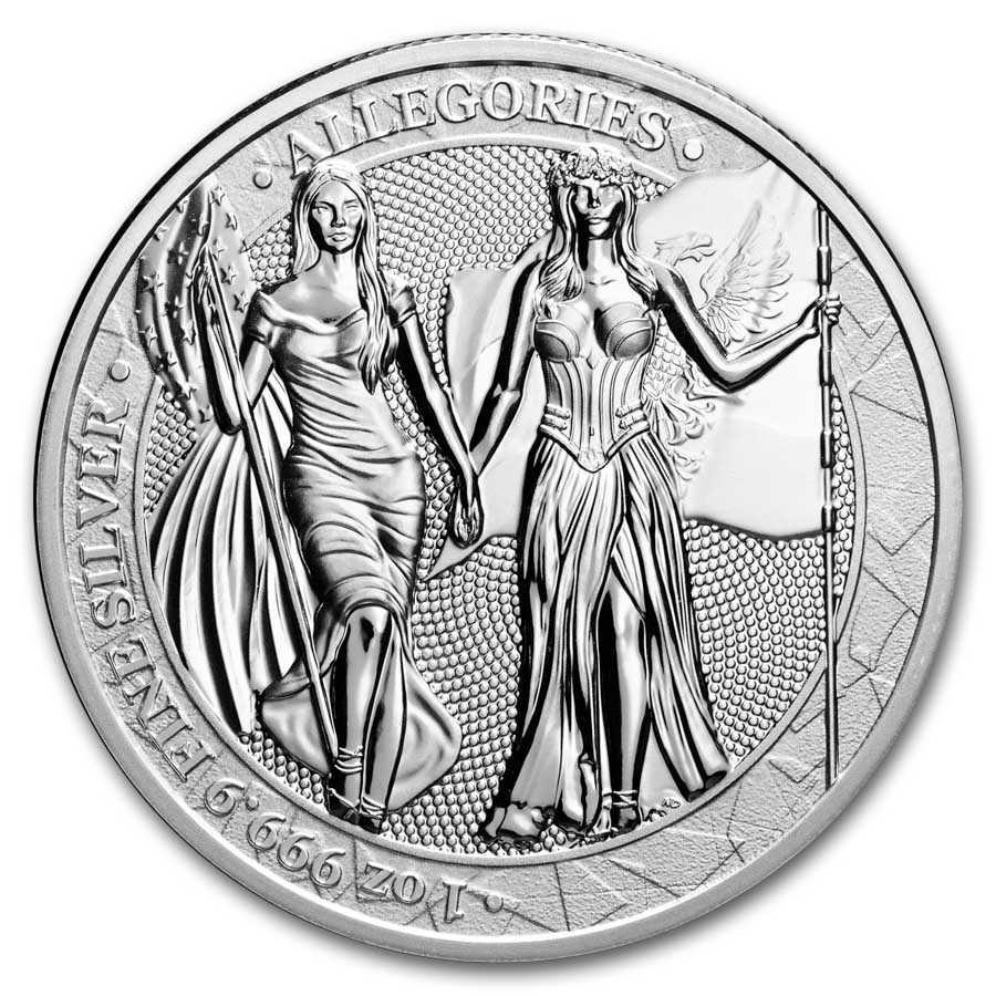 2019 Germania Allegories 1 oz Silver BU (Columbia & Germania WMF)