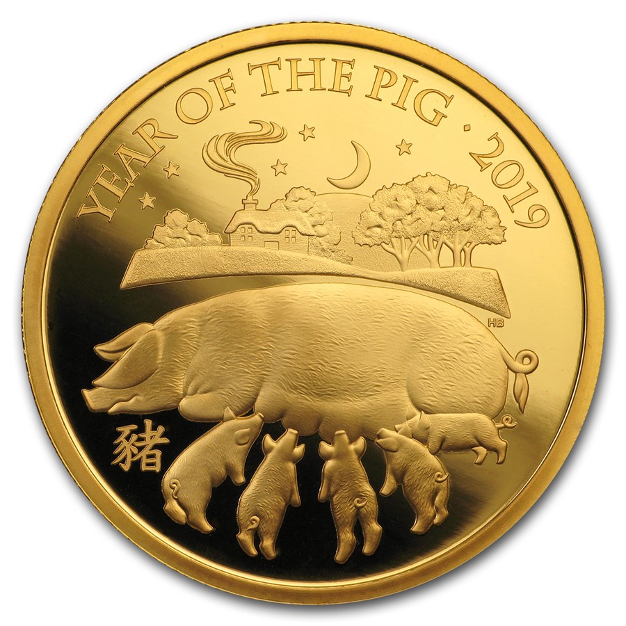 Buy 2019 Great Britain 1 oz Gold Year of the Pig Proof (Box & COA) | APMEX
