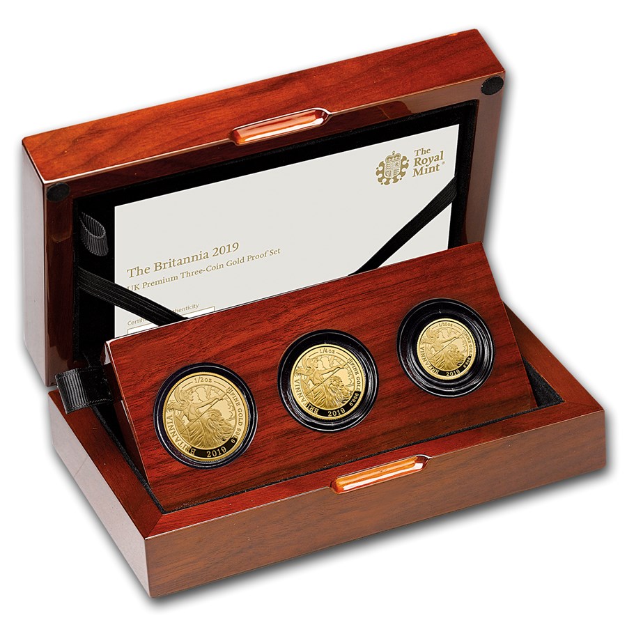 Buy 2019 Great Britain 3-Coin Gold Britannia Proof Set | APMEX