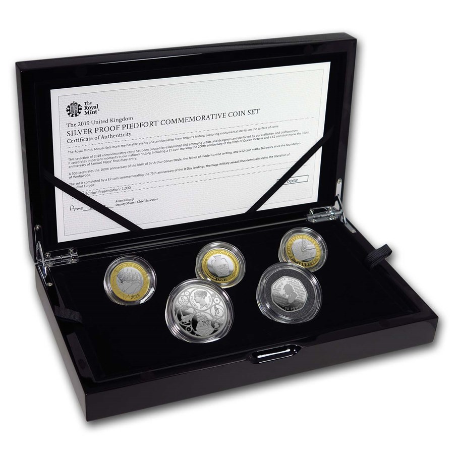 Buy 2019 Great Britain 5-Coin Silver Piedfort Proof Set | APMEX