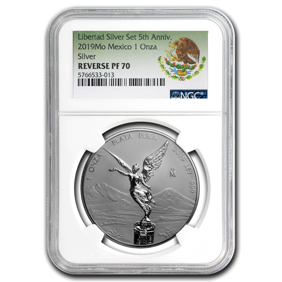 Buy 2019 Mexico 2-Coin Silver Libertad Set Proof/Reverse PF-70 NGC | APMEX