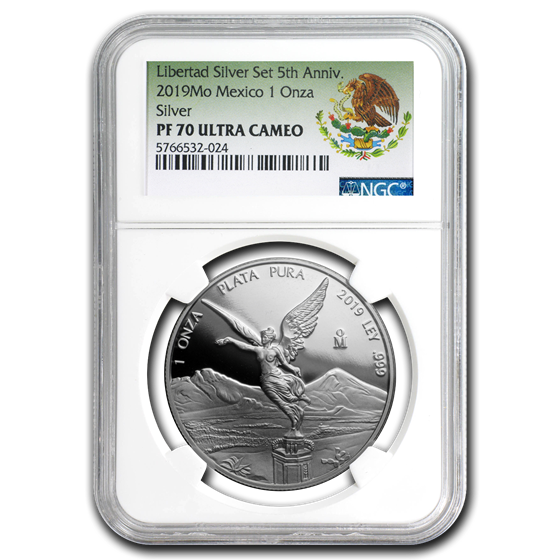Buy 2019 Mexico 2-Coin Silver Libertad Set Proof/Reverse PF-70 NGC | APMEX