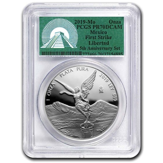 Buy 2019 Mexico 2-Coin Silver Libertad Set Proof/Reverse PR-70 PCGS | APMEX