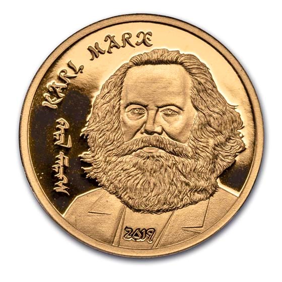 Buy 2019 Mongolia 1/2 gram Proof Gold Revolutionaries: Karl Marx | APMEX