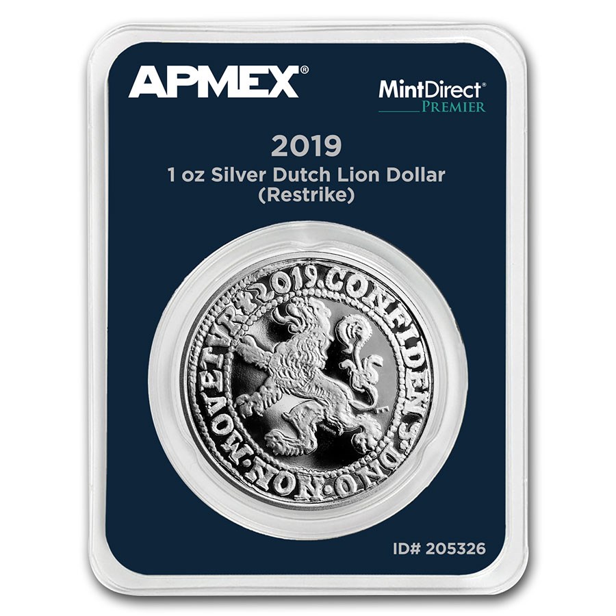 Buy 2019 Netherlands 1 oz Silver Lion Dollar Restrike (MD® Premier) | APMEX
