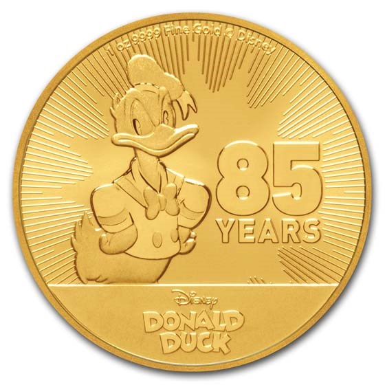 Buy 2019 1 oz Gold Donald Duck Coin 85th Anniversary | APMEX
