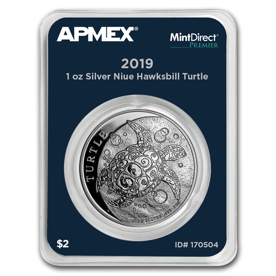 Buy 2019 Niue 1 oz Silver $2 Hawksbill Turtle (MintDirect® Premier) | APMEX