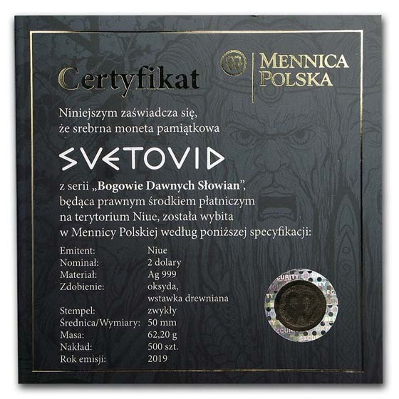 Buy 2019 Niue 2 oz Antique Silver Slavic Gods: Svetovid God of War | APMEX