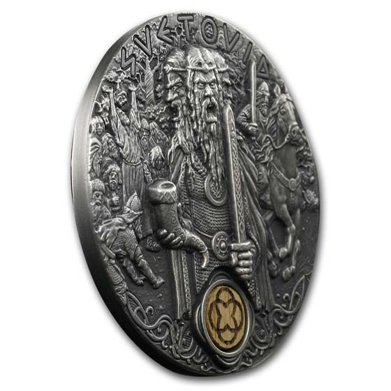 Buy 2019 Niue 2 oz Antique Silver Slavic Gods: Svetovid God of War | APMEX