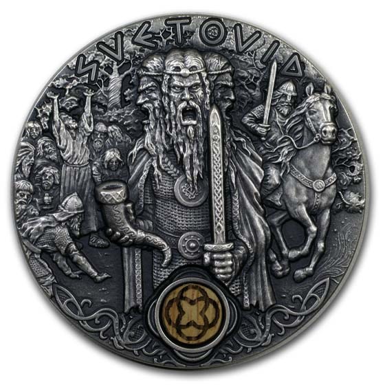 Buy 2019 Niue 2 oz Antique Silver Slavic Gods: Svetovid God of War | APMEX