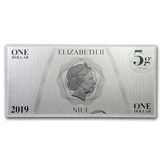Buy 2019 Niue 5 gram Silver $1 Note Star Trek Data | APMEX