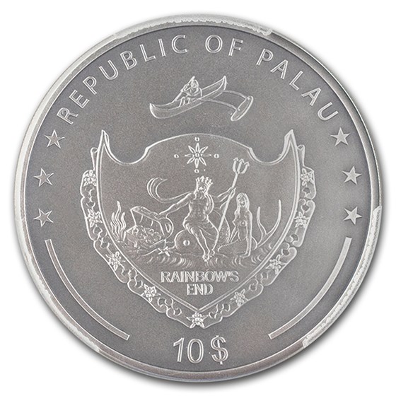 Buy 2019 Palau 2 oz Silver Green Dragon Mythical Creatures MS-69 PCGS ...