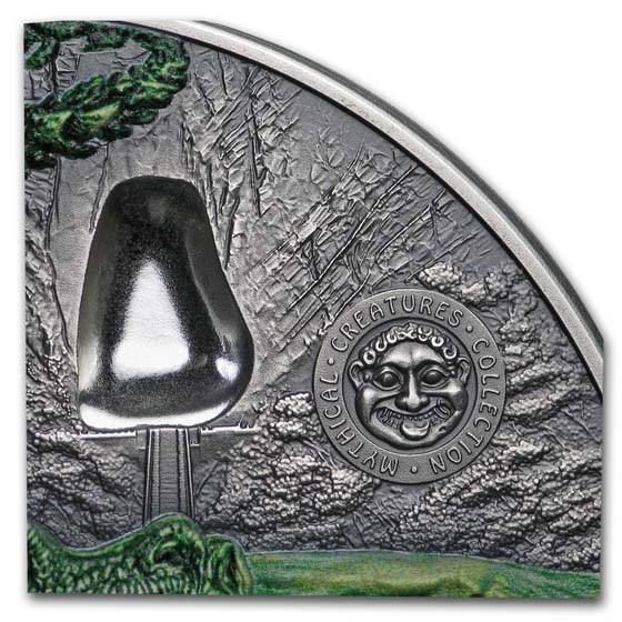 Buy 2019 Palau 2 oz Silver Mythical Creatures Collection Green Dragon ...