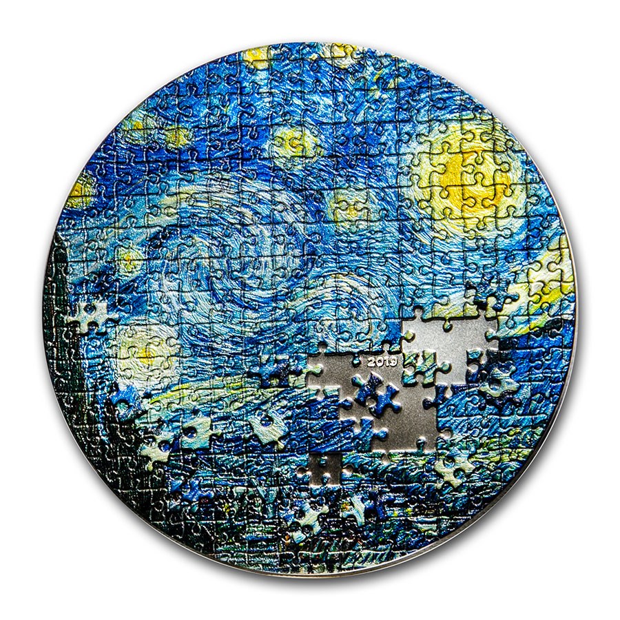 Buy 2019 Palau 3 oz Proof Silver Micropuzzle Treasures: Starry Night ...