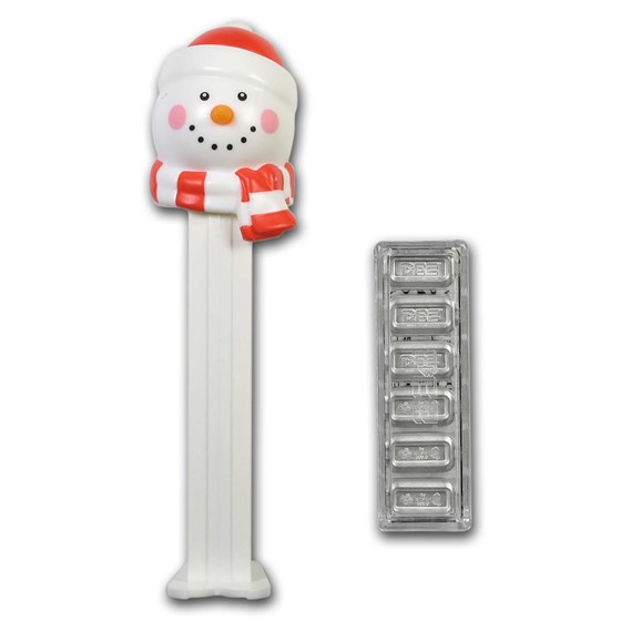 Buy 2019 PEZ® Snowman Dispenser & 6x 5 gram Silver Wafers (No Box) | APMEX