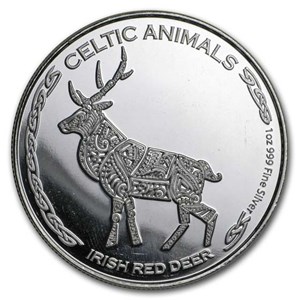 Buy 2019 Republic of Chad 1 oz Silver Irish Red Deer (Abrasions) | APMEX